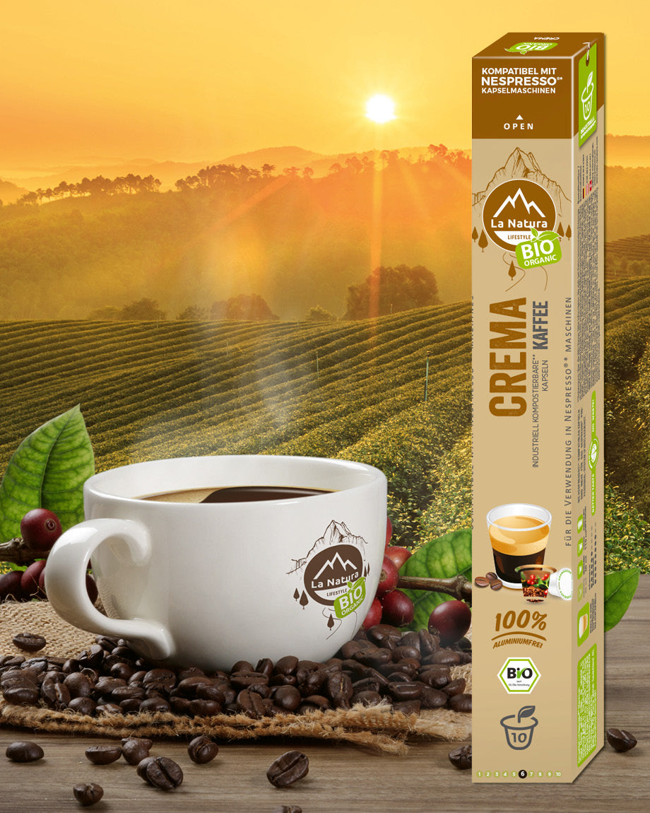 Kompostierbare BIO Kaffeekapseln - Nespresso®* kompatibel – La Natura ...